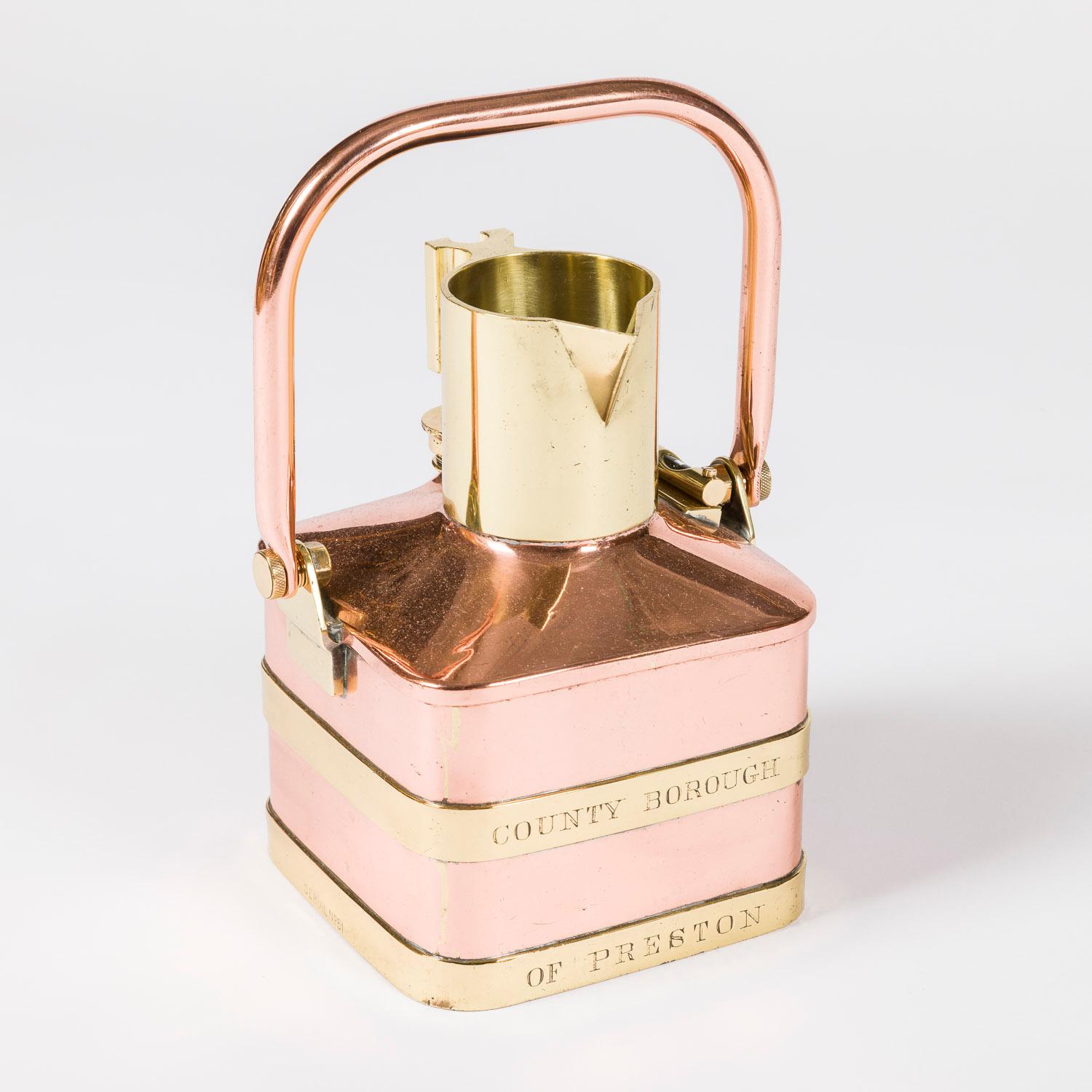 Set of copper imperial volume standard fuel measures by Avery For Sale ...