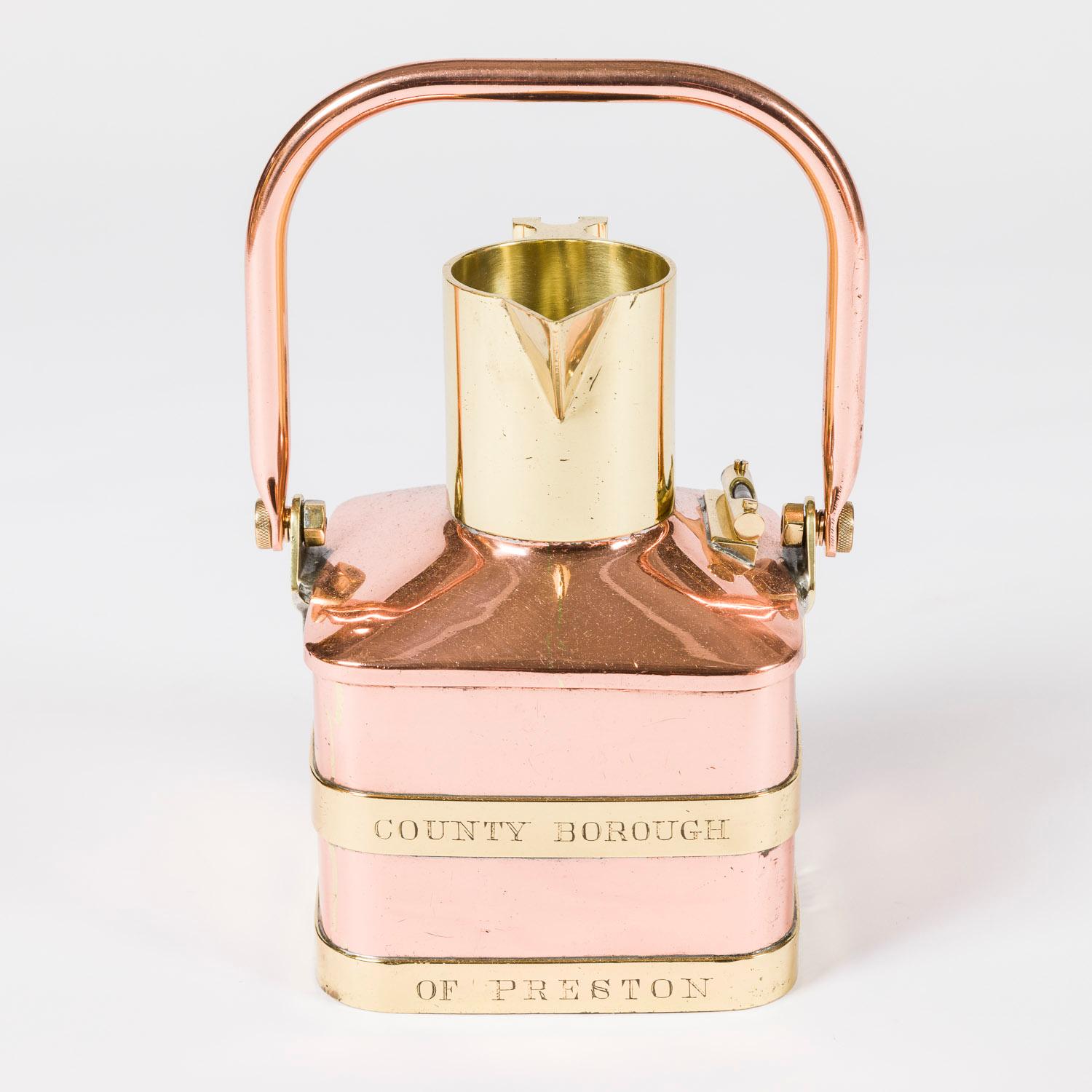 Set of copper imperial volume standard fuel measures by Avery For Sale ...