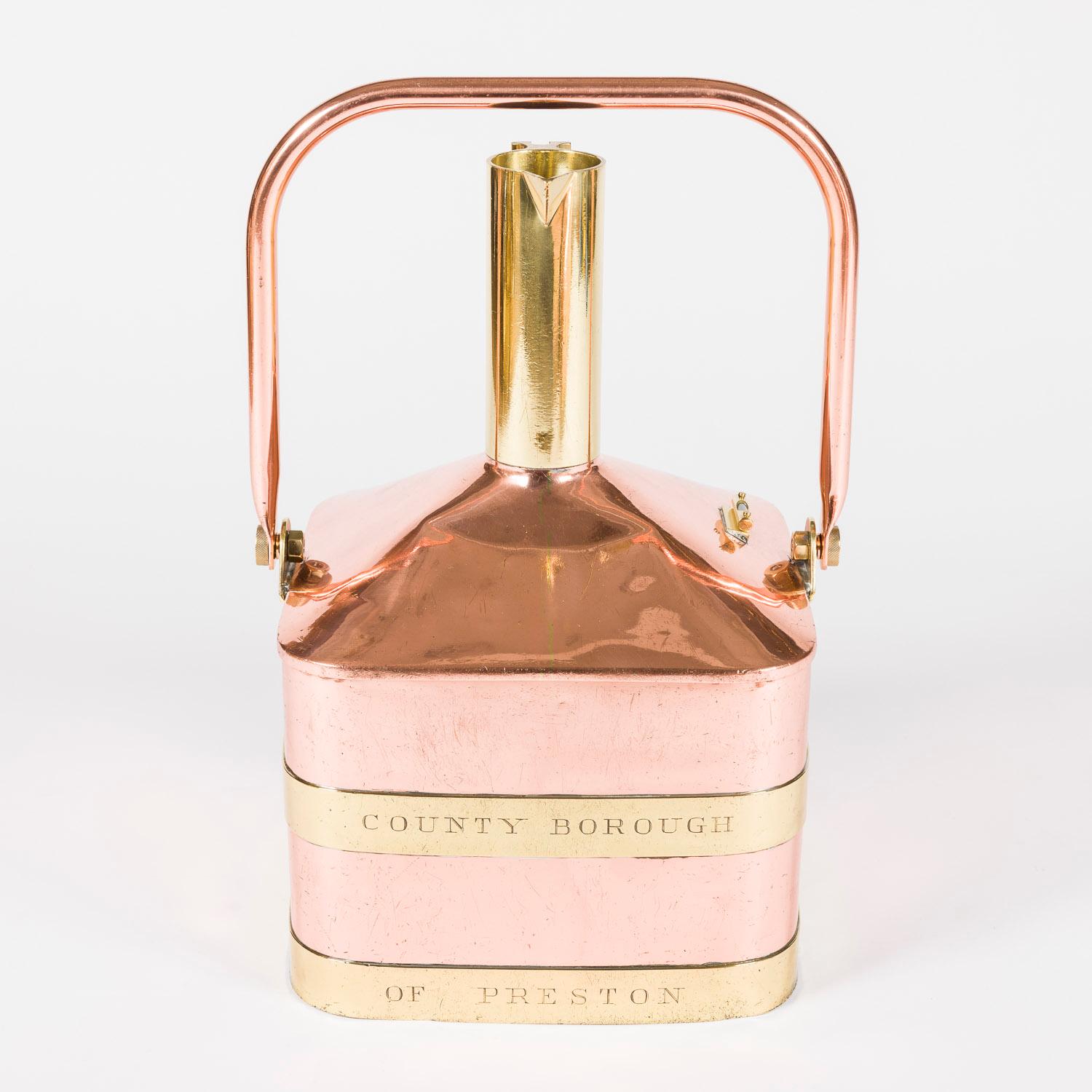 Set of copper imperial volume standard fuel measures by Avery For Sale ...