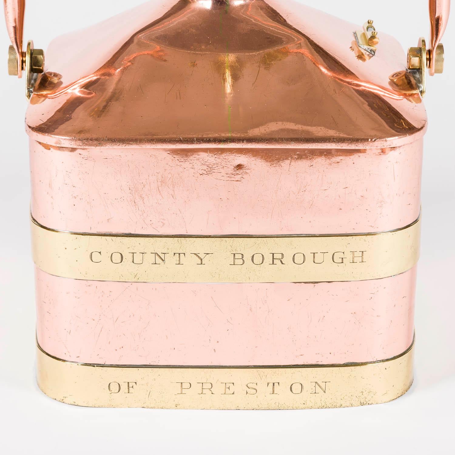 Set of copper imperial volume standard fuel measures by Avery For Sale ...