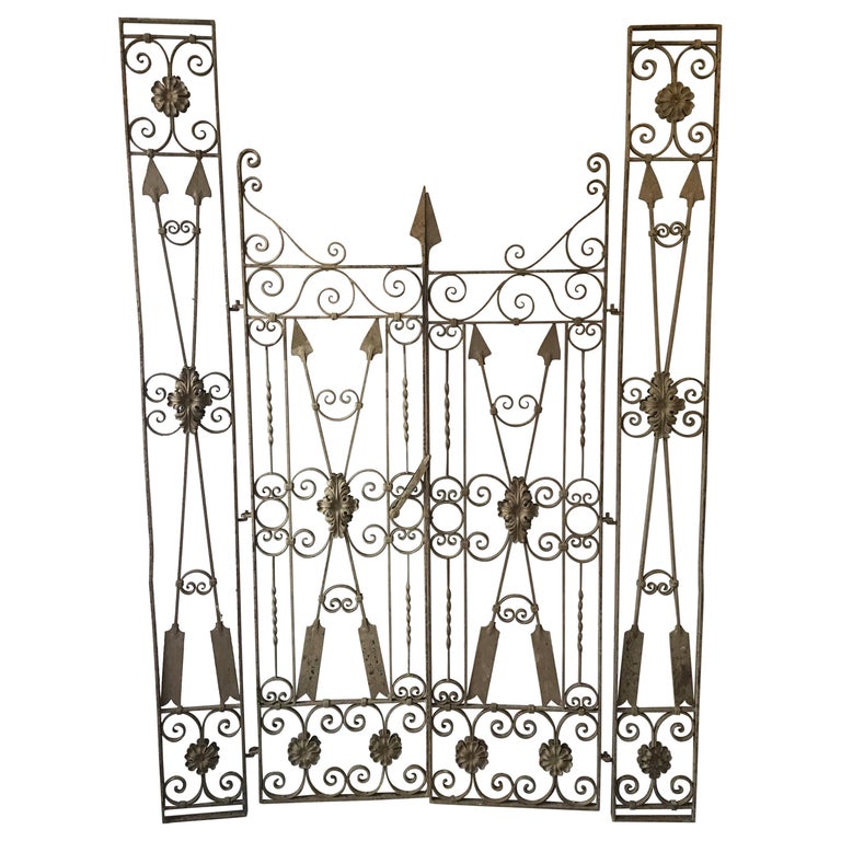 Set of Custom Neoclassical Iron Garden Gates at 1stDibs | custom gates ...