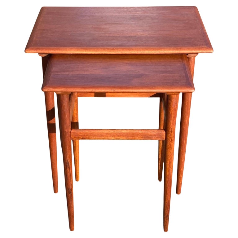 Set of Danish Mid-Century Nesting Tables in Teak For Sale at 1stDibs
