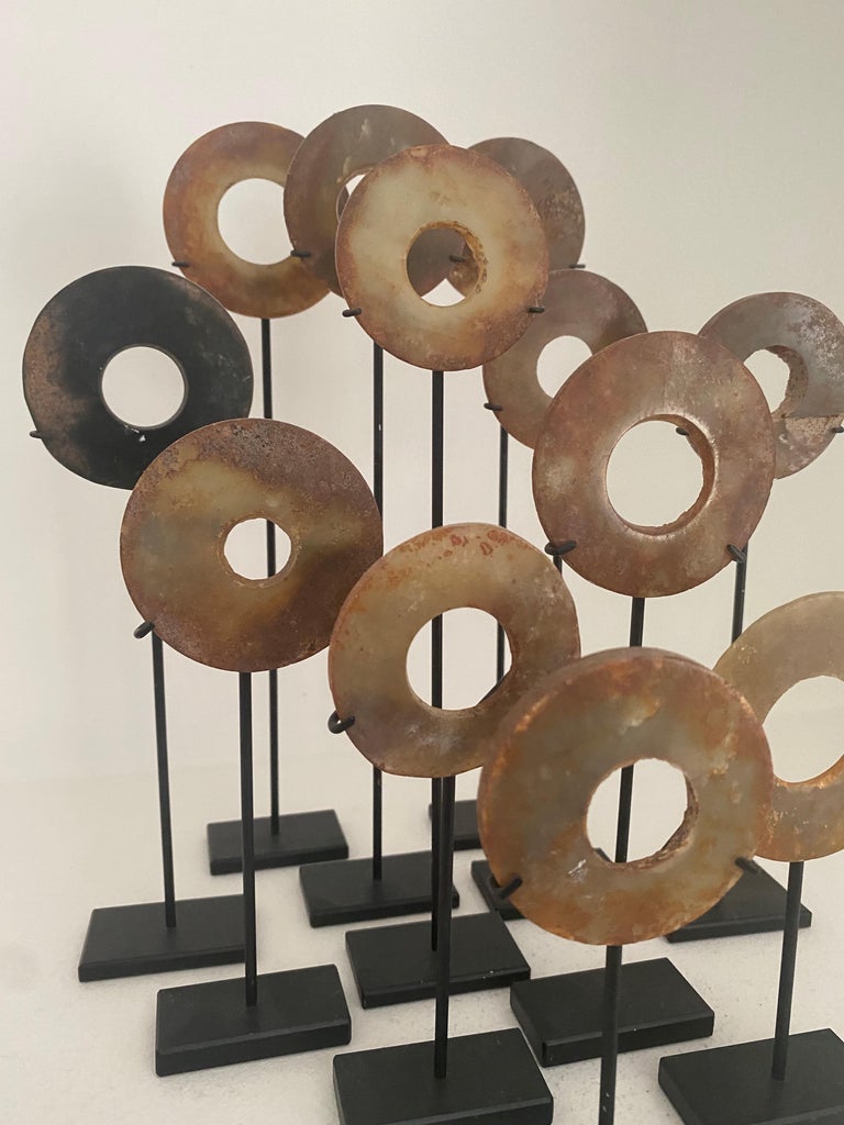 Set Of Decorative Round Brown - Beige Oriental Marble Objects For Sale ...