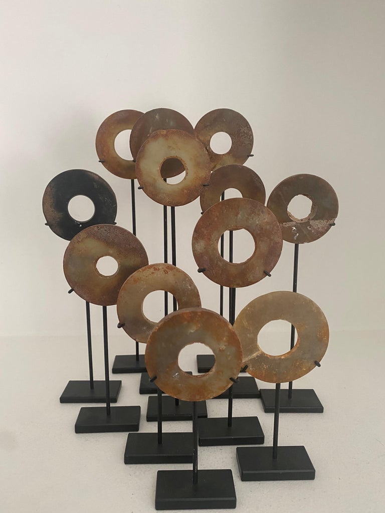 Set Of Decorative Round Brown - Beige Oriental Marble Objects For Sale ...