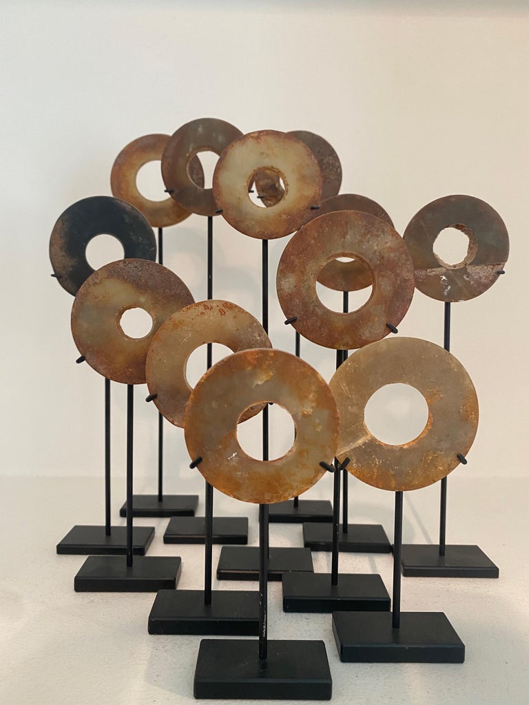 Set Of Decorative Round Brown - Beige Oriental Marble Objects For Sale ...