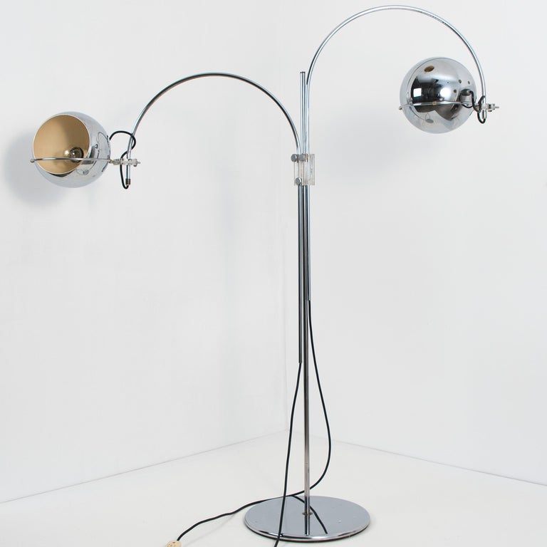 Set of Dutch Chrome Light Fixtures from Gepo, Double Eye-Ball, 1960s at ...