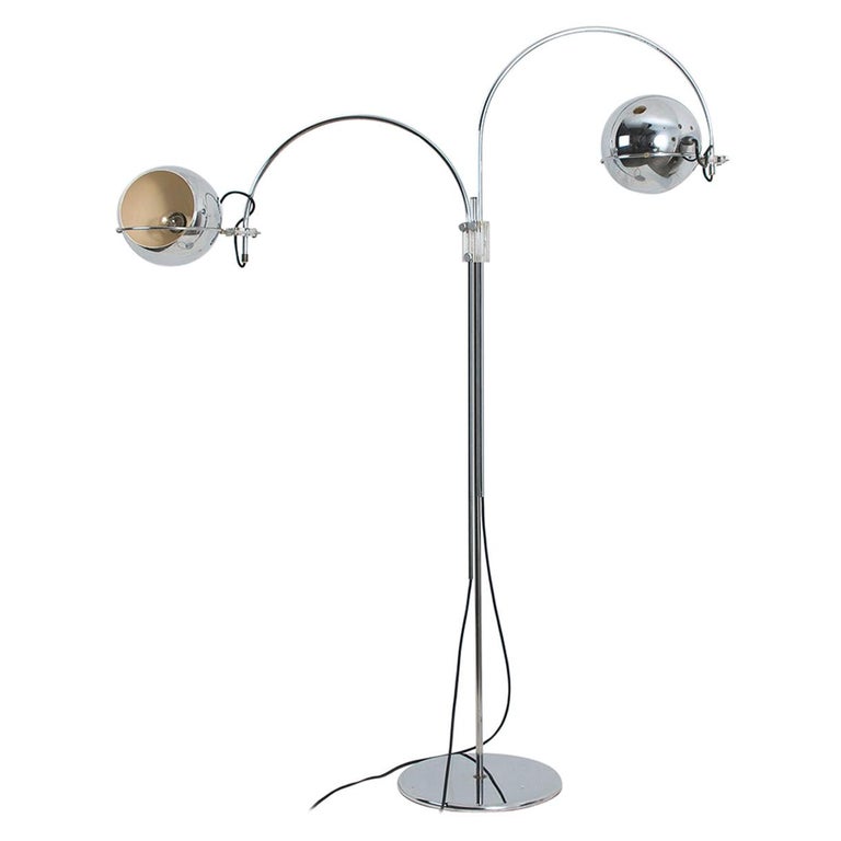 Set of Dutch Chrome Light Fixtures from Gepo, Double Eye-Ball, 1960s at ...