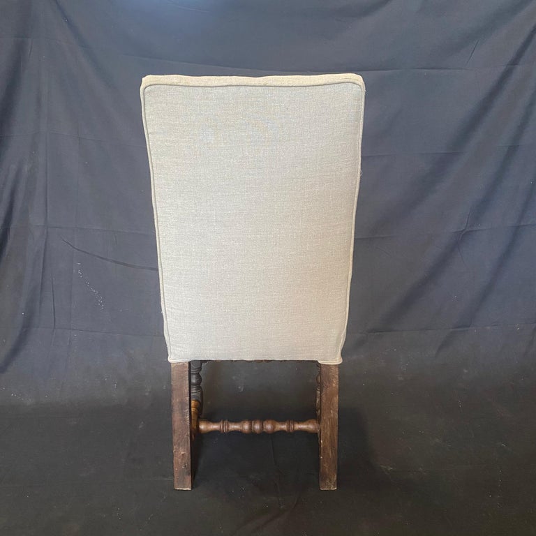 Set of Early French Louis XIII Chairs with Intricate Turnery For Sale ...