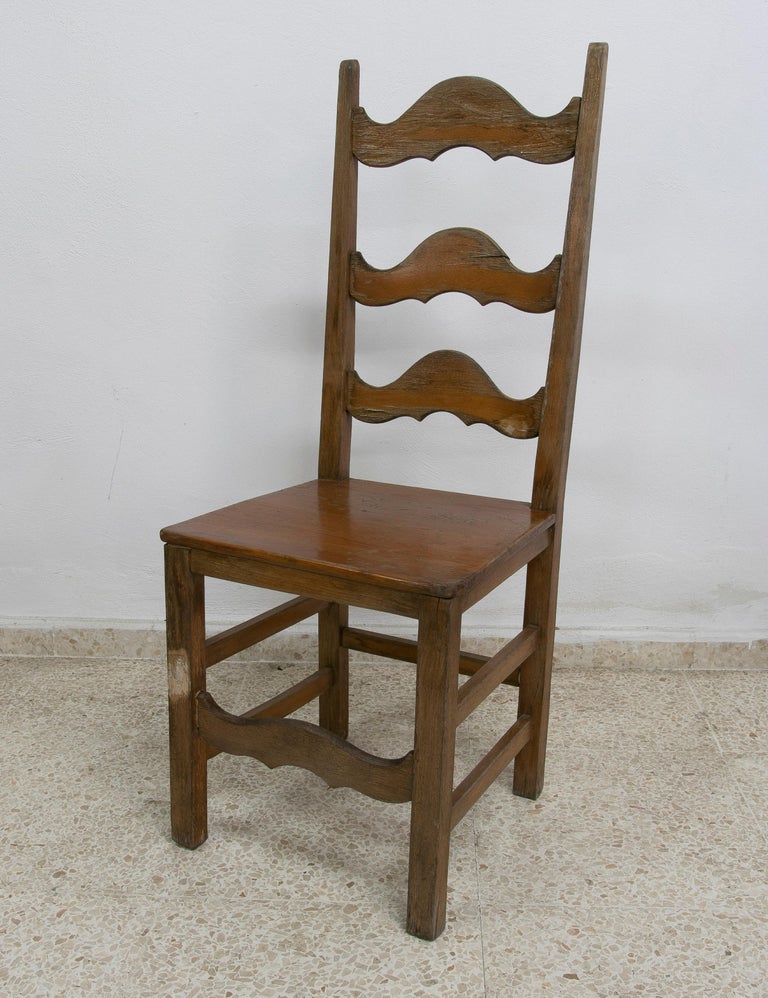 Set of Eight 1980s Spanish Andalusian Traditional Wooden Flamenco ...