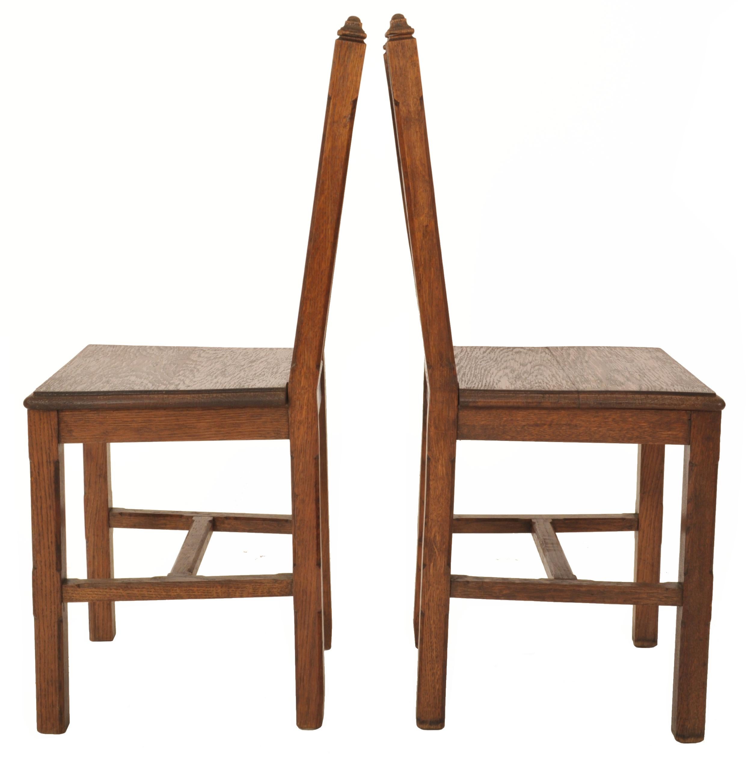 Set of Eight 19th Century Carved Oak Gothic Revival Chairs A W Pugin ...