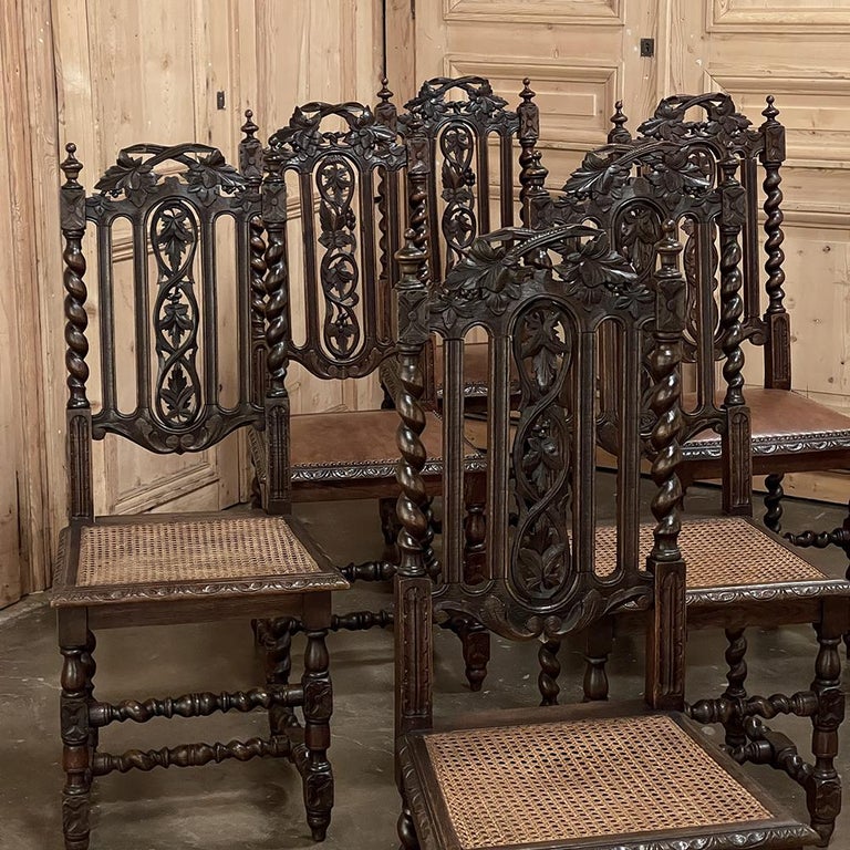 Set of Eight 19th Century French Renaissance Dining Chairs For Sale at ...