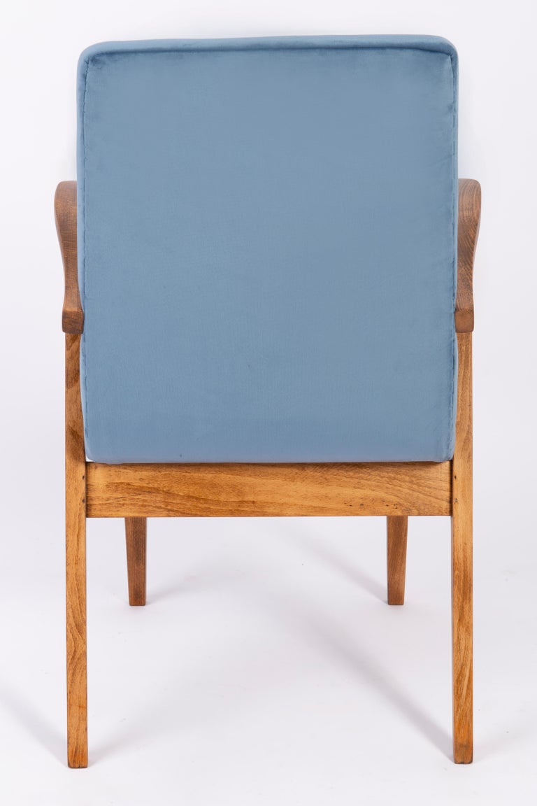 Set of Eight 20th Century Vintage Blue Chairs by Mieczyslaw Puchala ...
