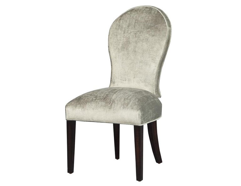 Set of Eight Carrocel Custom Modern Spoon Back Dining Chairs at 1stDibs