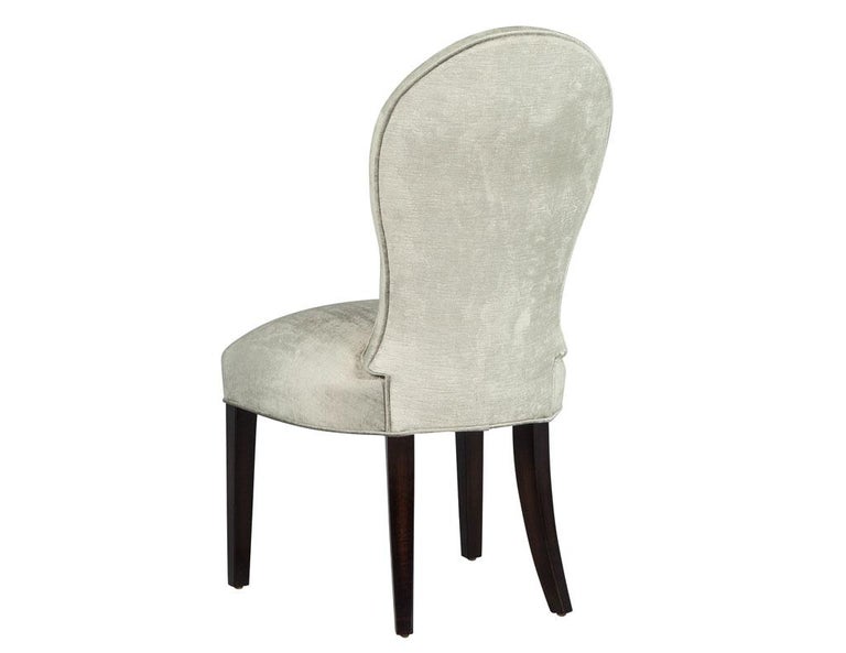 Set of Eight Carrocel Custom Modern Spoon Back Dining Chairs at 1stDibs