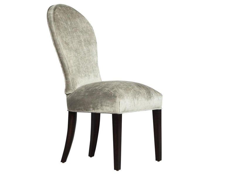 Set of Eight Carrocel Custom Modern Spoon Back Dining Chairs at 1stDibs