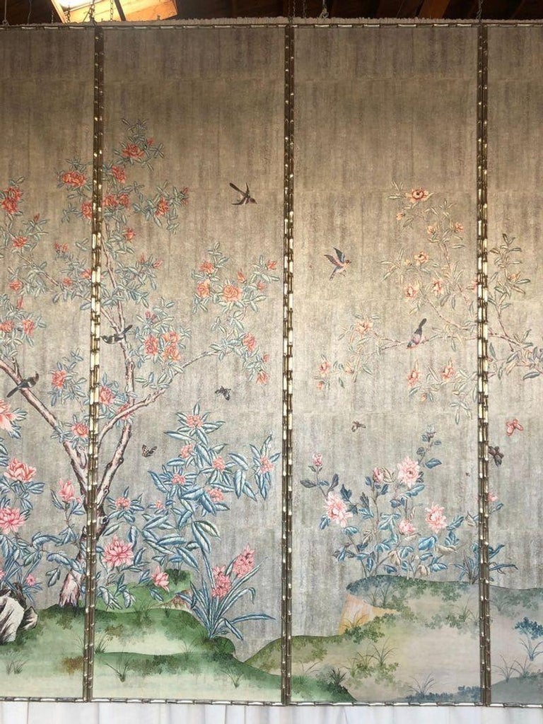 Set of Eight Chinese Inspired Panels by Robert Crowder For Sale at 1stDibs