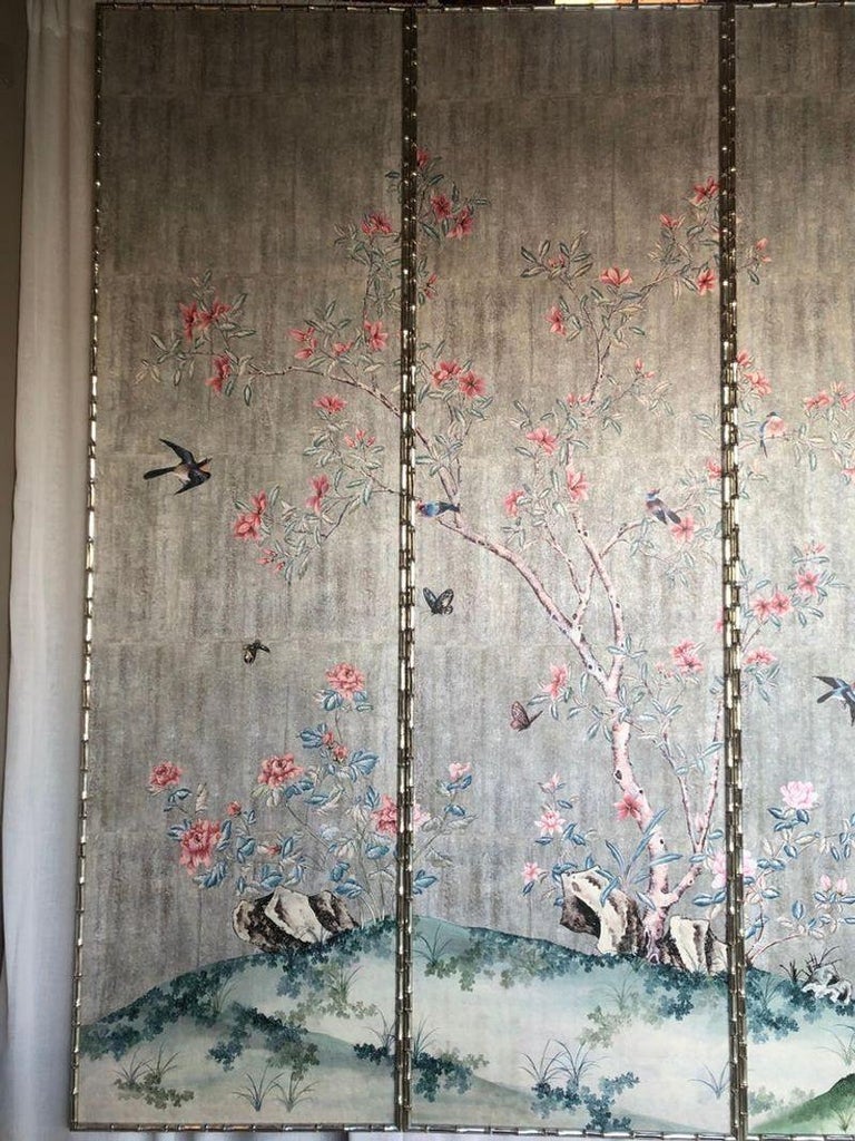 Set of Eight Chinese Inspired Panels by Robert Crowder For Sale at 1stDibs