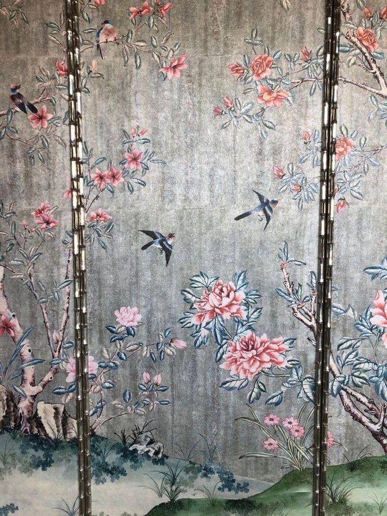 Set of Eight Chinese Inspired Panels by Robert Crowder For Sale at 1stDibs