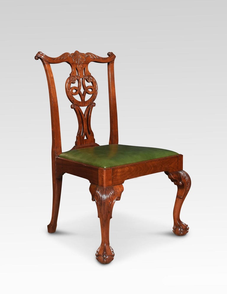 Set of Eight Chippendale Style Dining Chairs For Sale at 1stDibs
