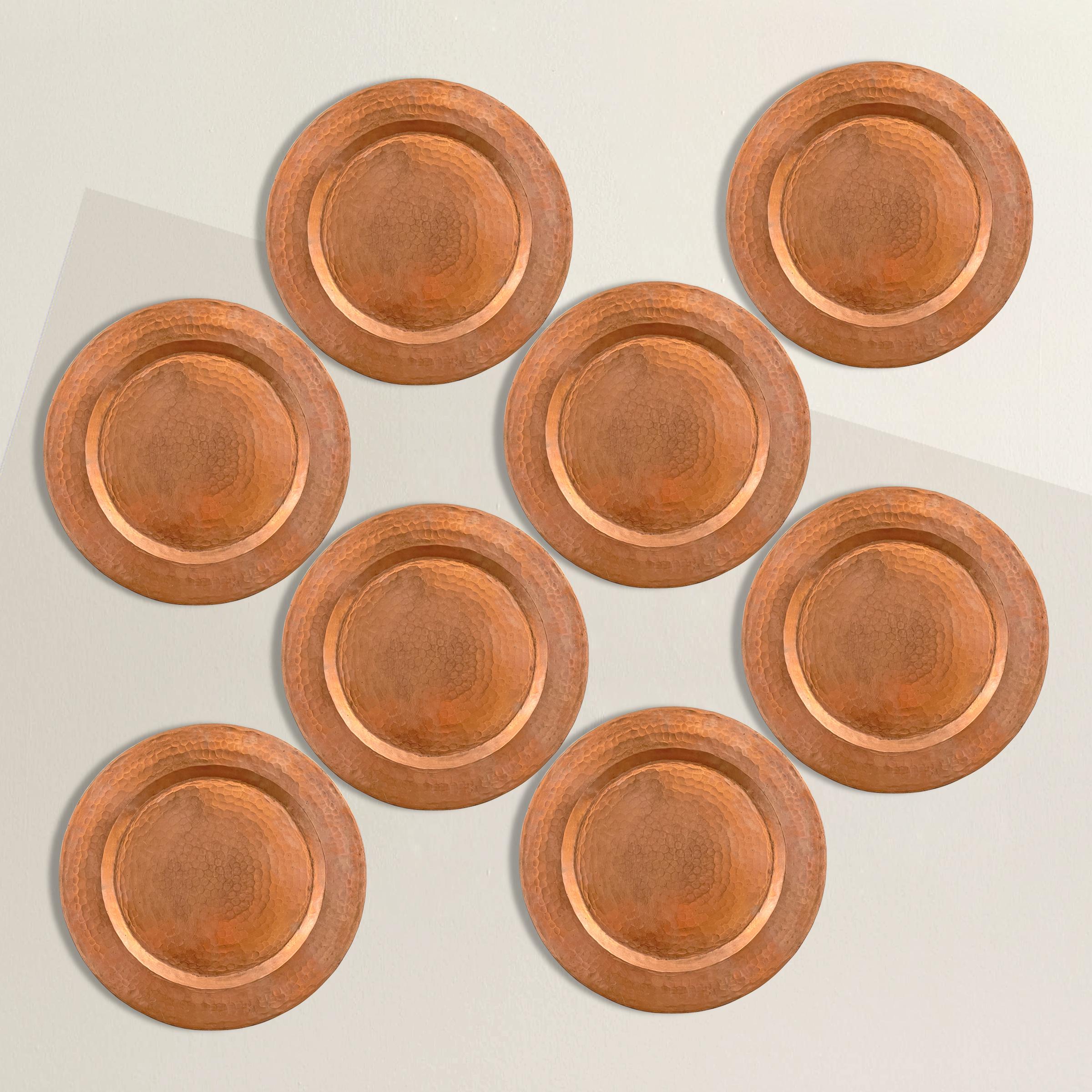 Set of Eight Copper Chargers at 1stDibs