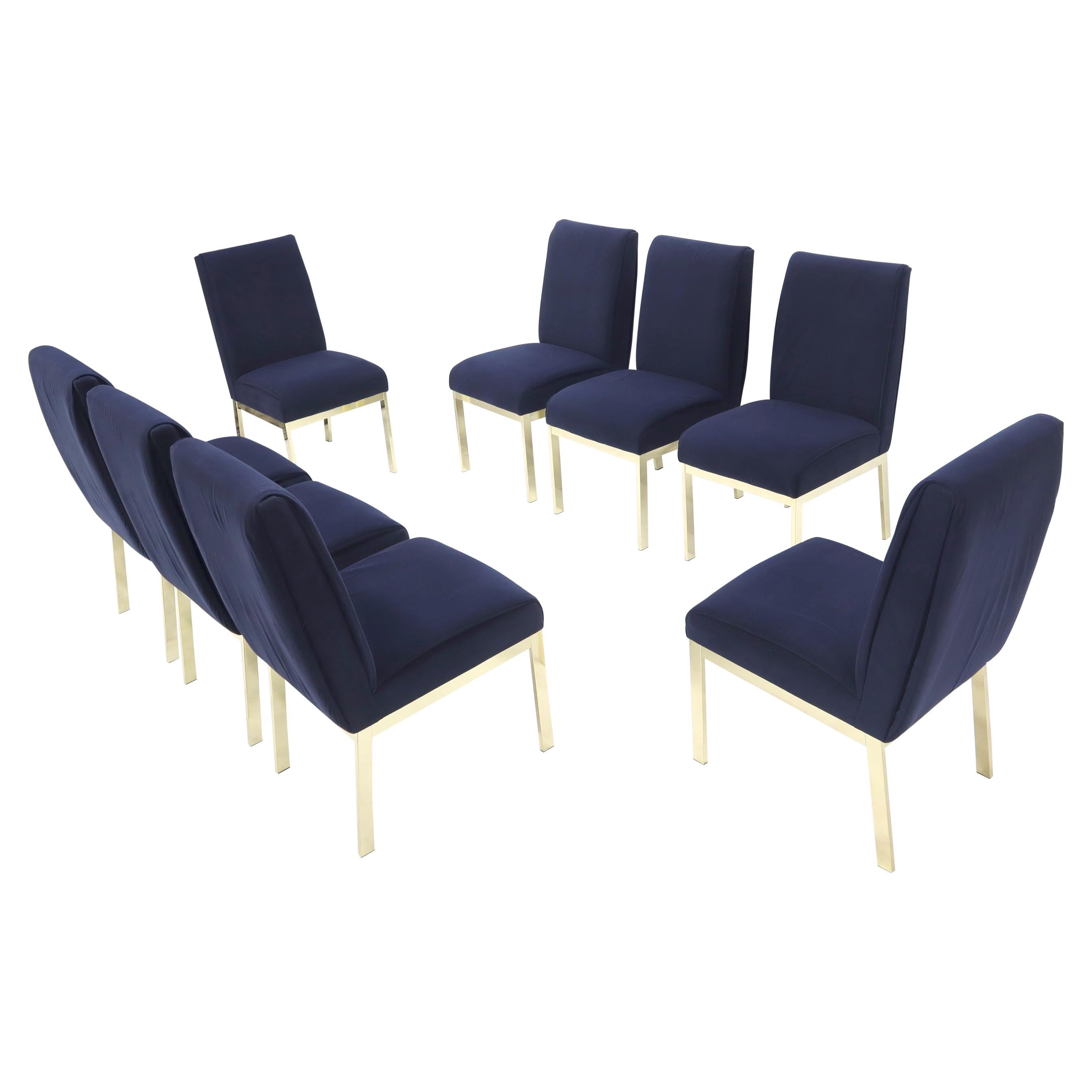 Set of Eight Design Institute of America Metal Frames Dining Chairs ...