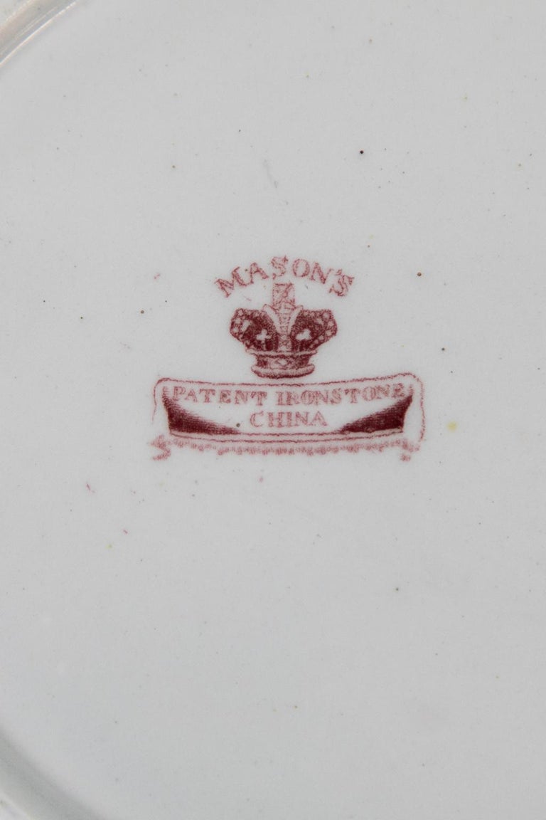 Set of Eight English Mason's Ironstone Dinner Plates For Sale at 1stDibs
