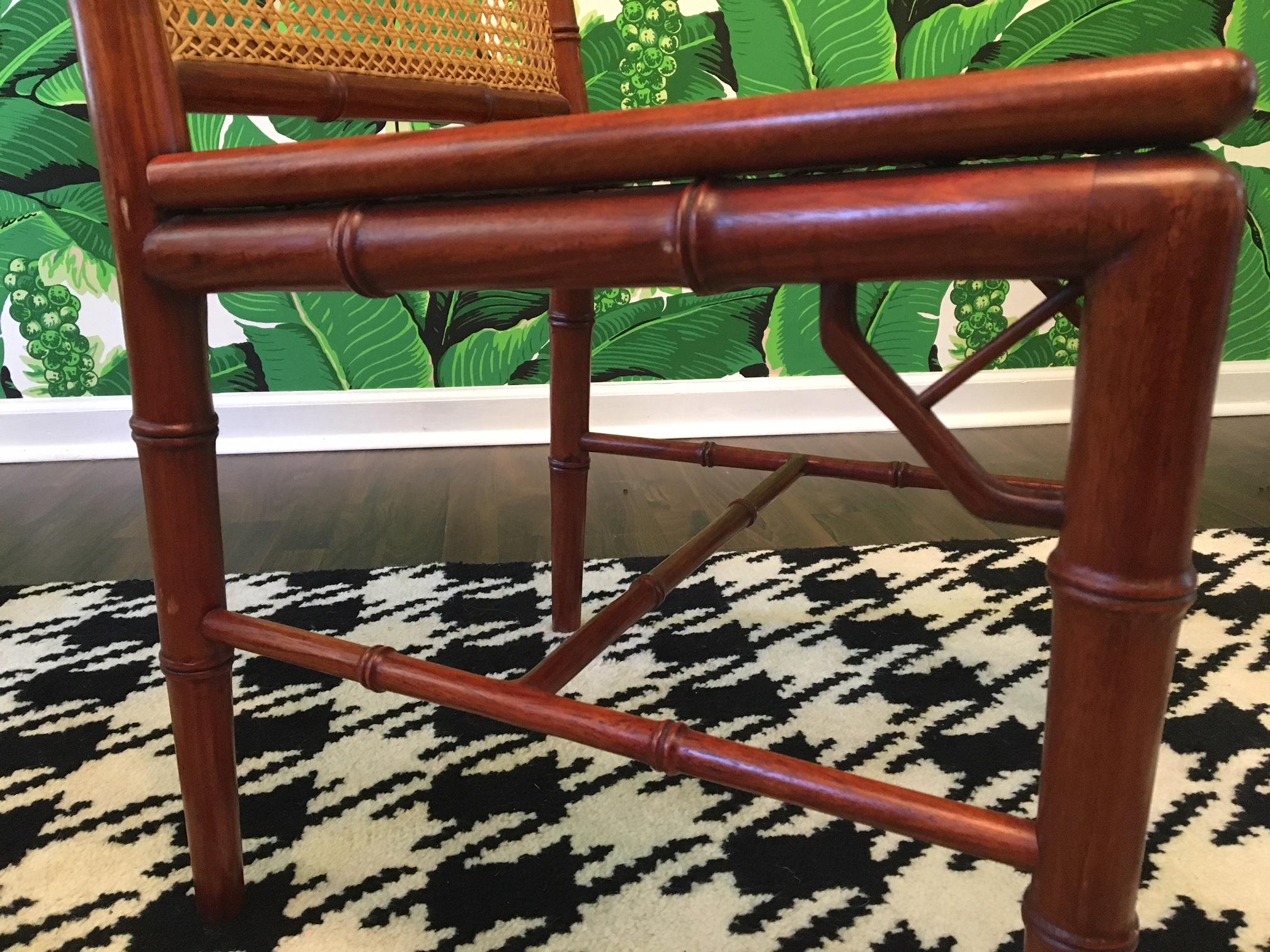 Set of Eight Faux Bamboo and Cane Dining Chairs by Designs Ligna at ...