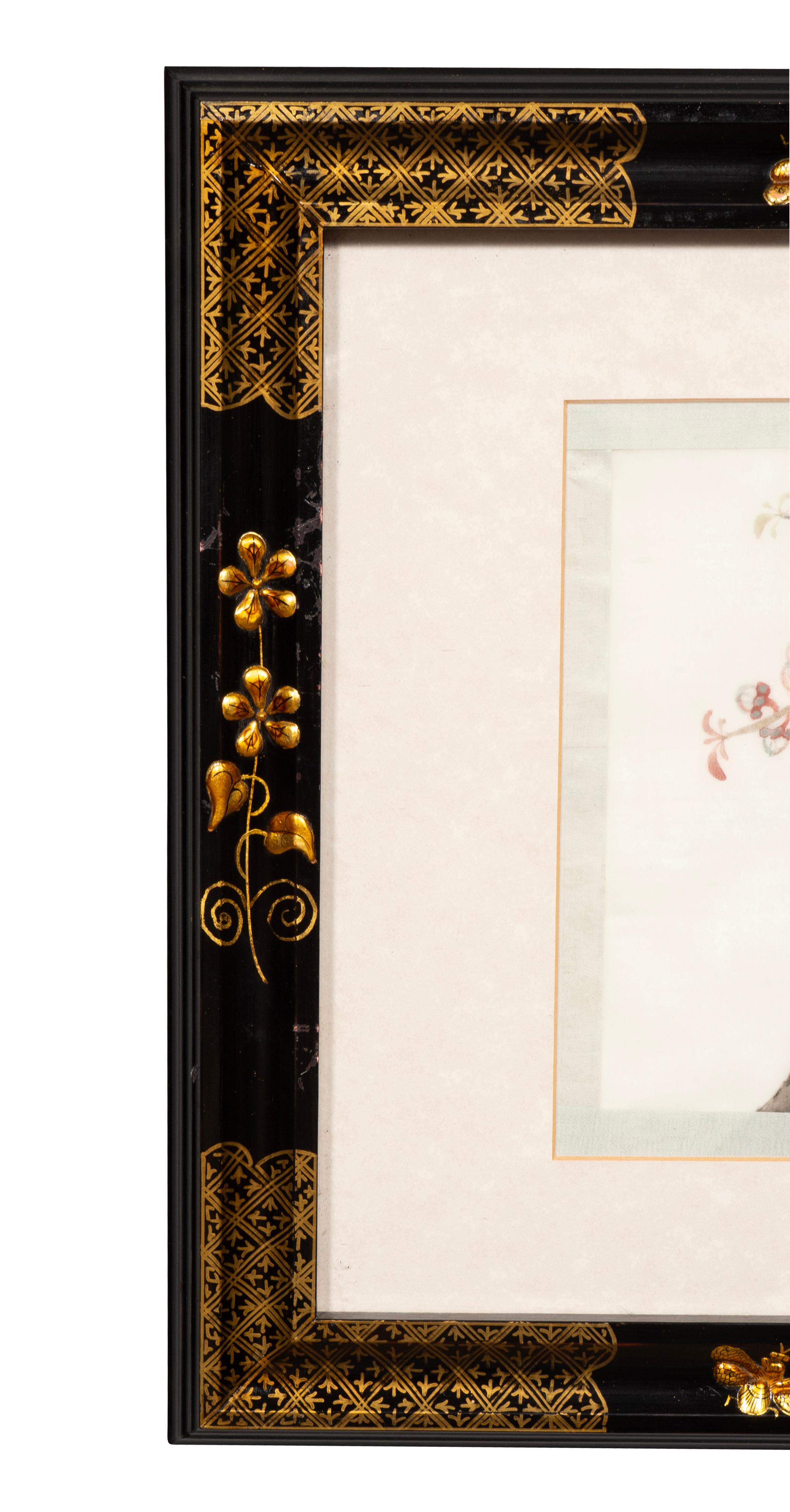 Set Of Eight Framed Chinese Export Pith Paper Watercolors Of Birds For ...