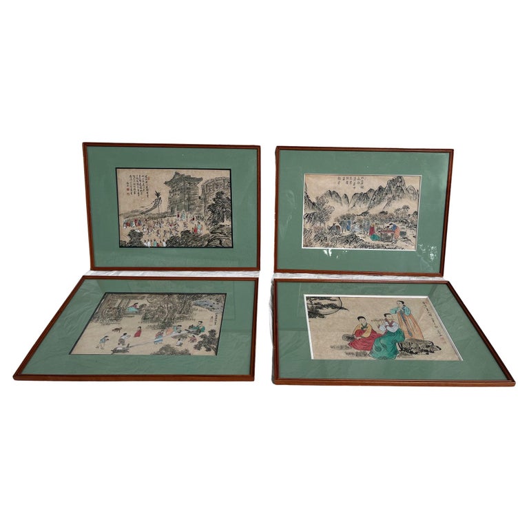 Set of Eight Framed, Hand-Colored Chinese Prints, China, 20th Century ...
