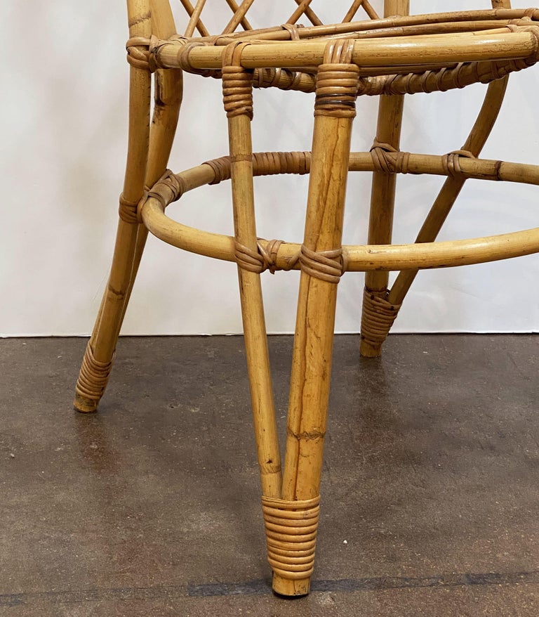 Set of Eight French Rattan Dining Chairs, Sold as a Set at 1stDibs