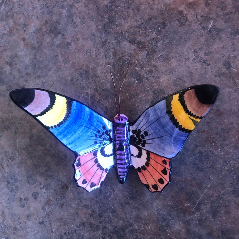 Set of Eight Handmade Ceramic Butterflies Wall Art at 1stDibs | ceramic ...