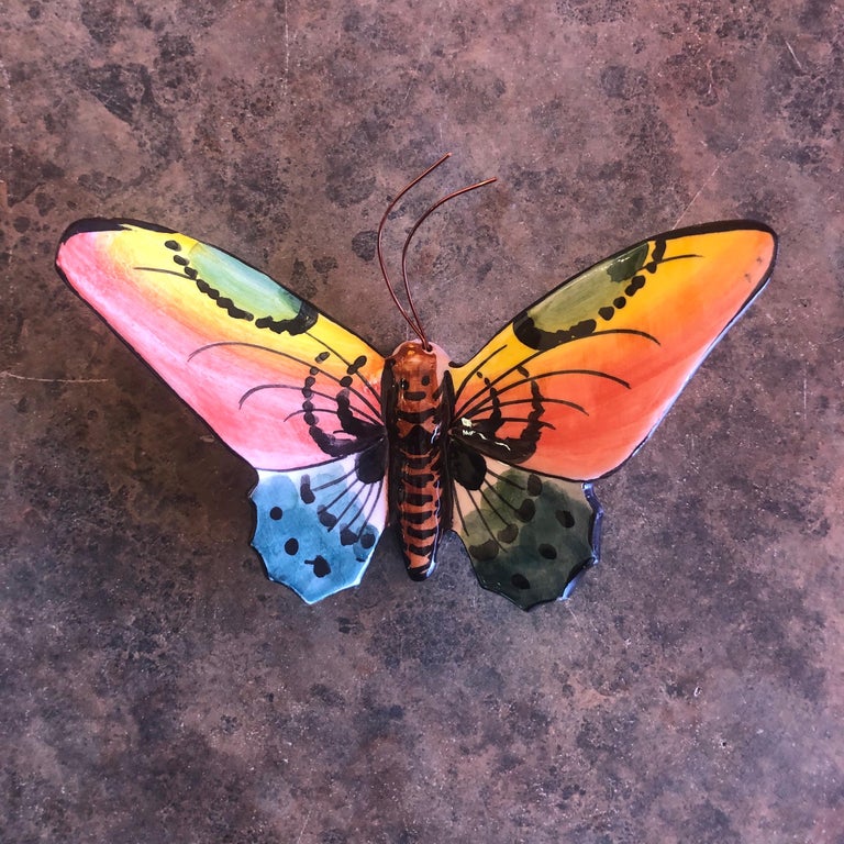 Set of Eight Handmade Ceramic Butterflies Wall Art at 1stDibs | ceramic ...