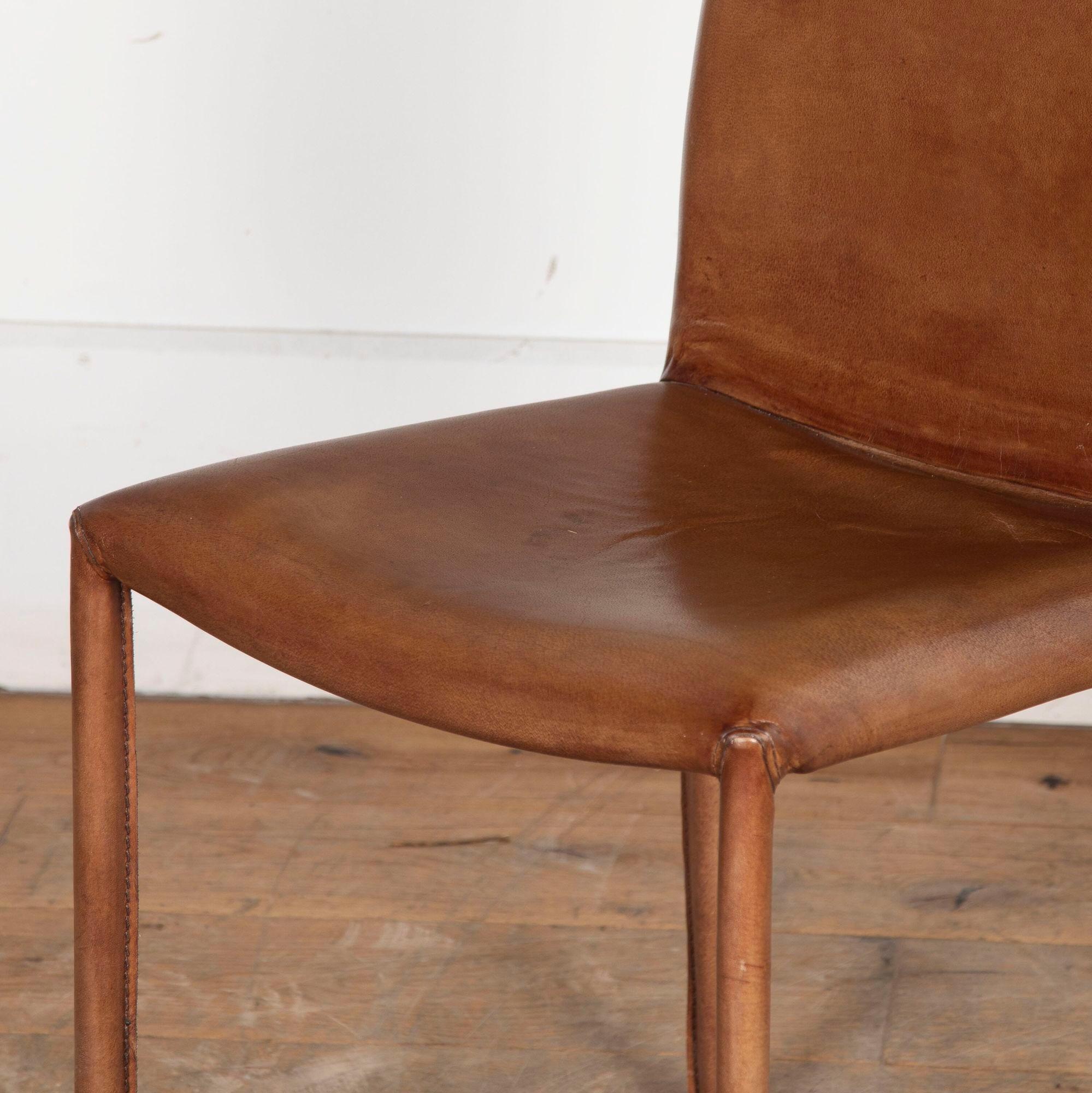 Set of Eight Heal's Buffalo Leather Dining Chairs at 1stDibs
