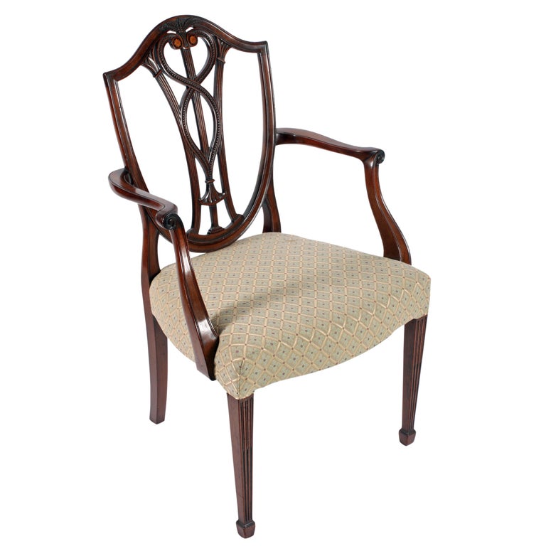 Set of Eight Hepplewhite Style Chairs at 1stDibs