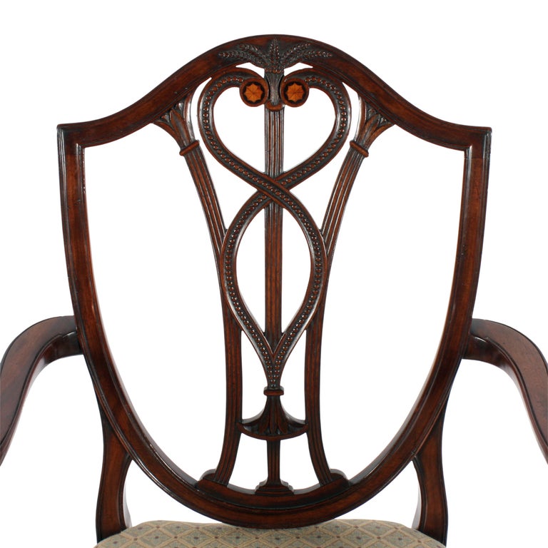 Set of Eight Hepplewhite Style Chairs at 1stDibs
