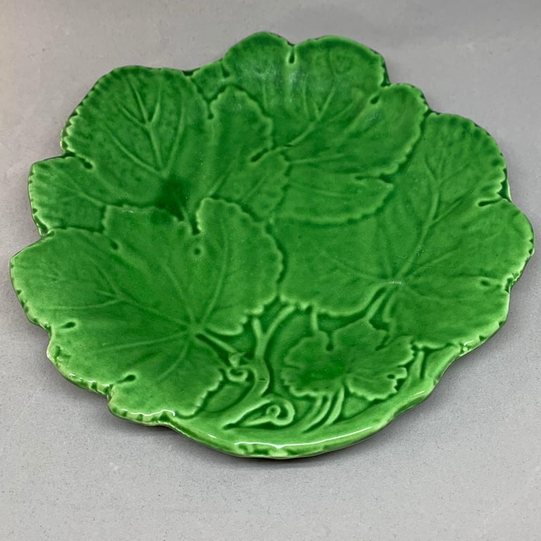 Set of Eight Italian Green Leaf Plates at 1stDibs