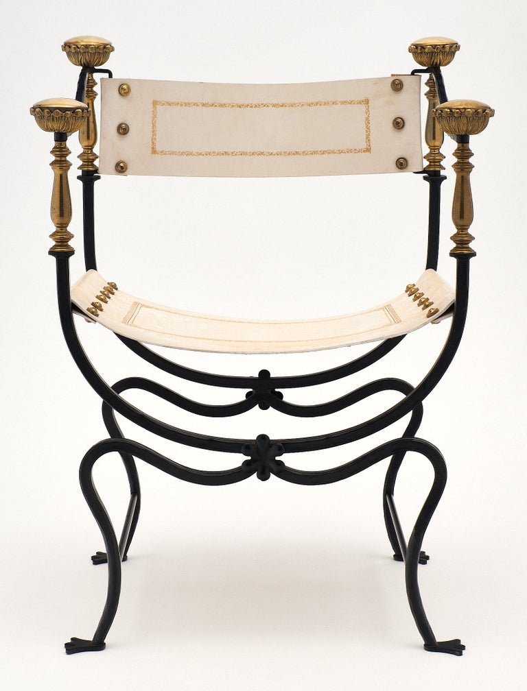 Set of Eight Italian Savonarola Armchairs For Sale at 1stdibs