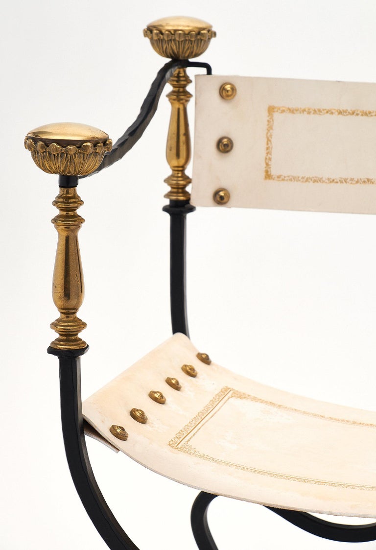 Set of Eight Italian Savonarola Armchairs For Sale at 1stdibs