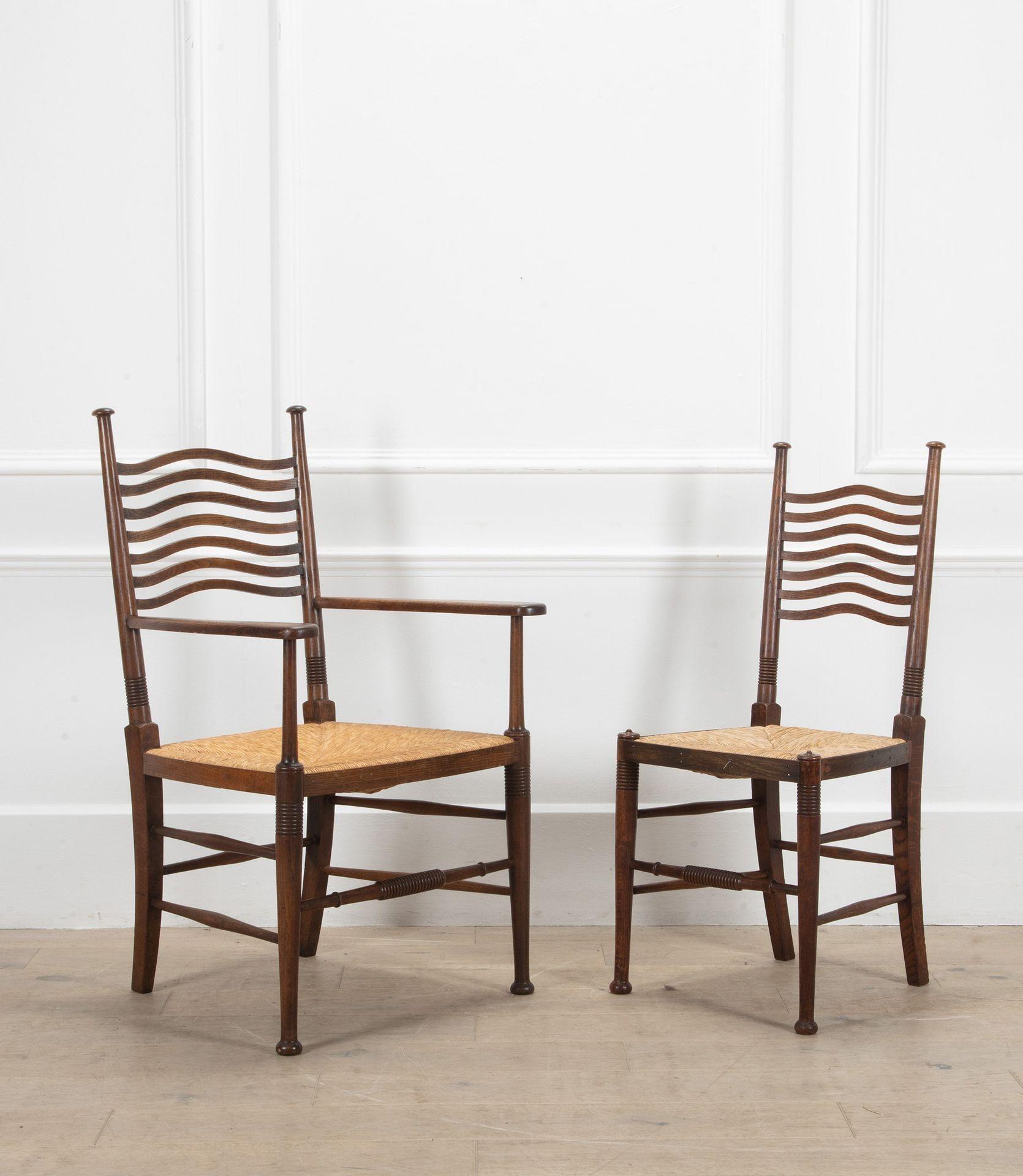 Set of Eight Liberty and Co. Arts and Crafts Dining Chairs For Sale at ...