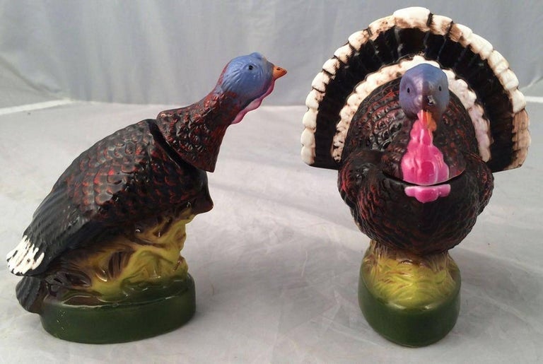 Set of Eight Mini Wild Turkey Decanters For Sale at 1stDibs