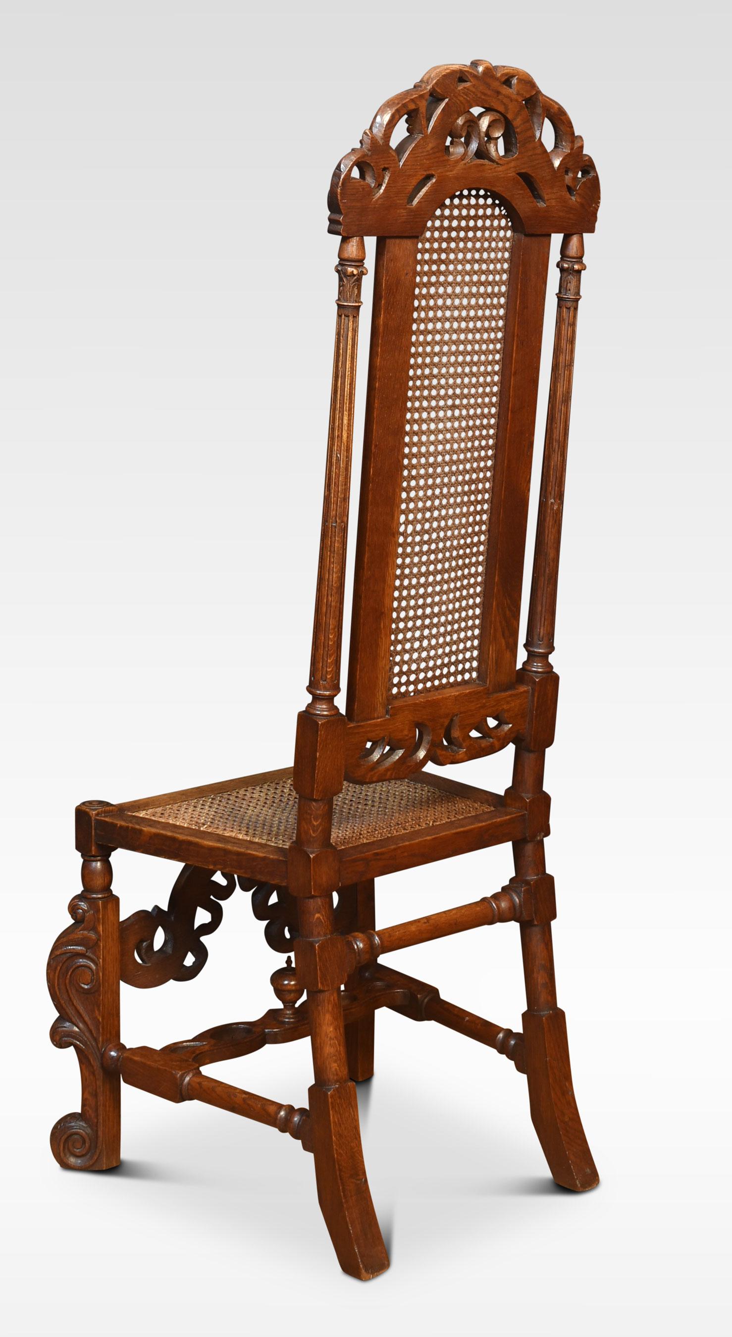Set of Eight Oak High Back Chairs For Sale at 1stDibs