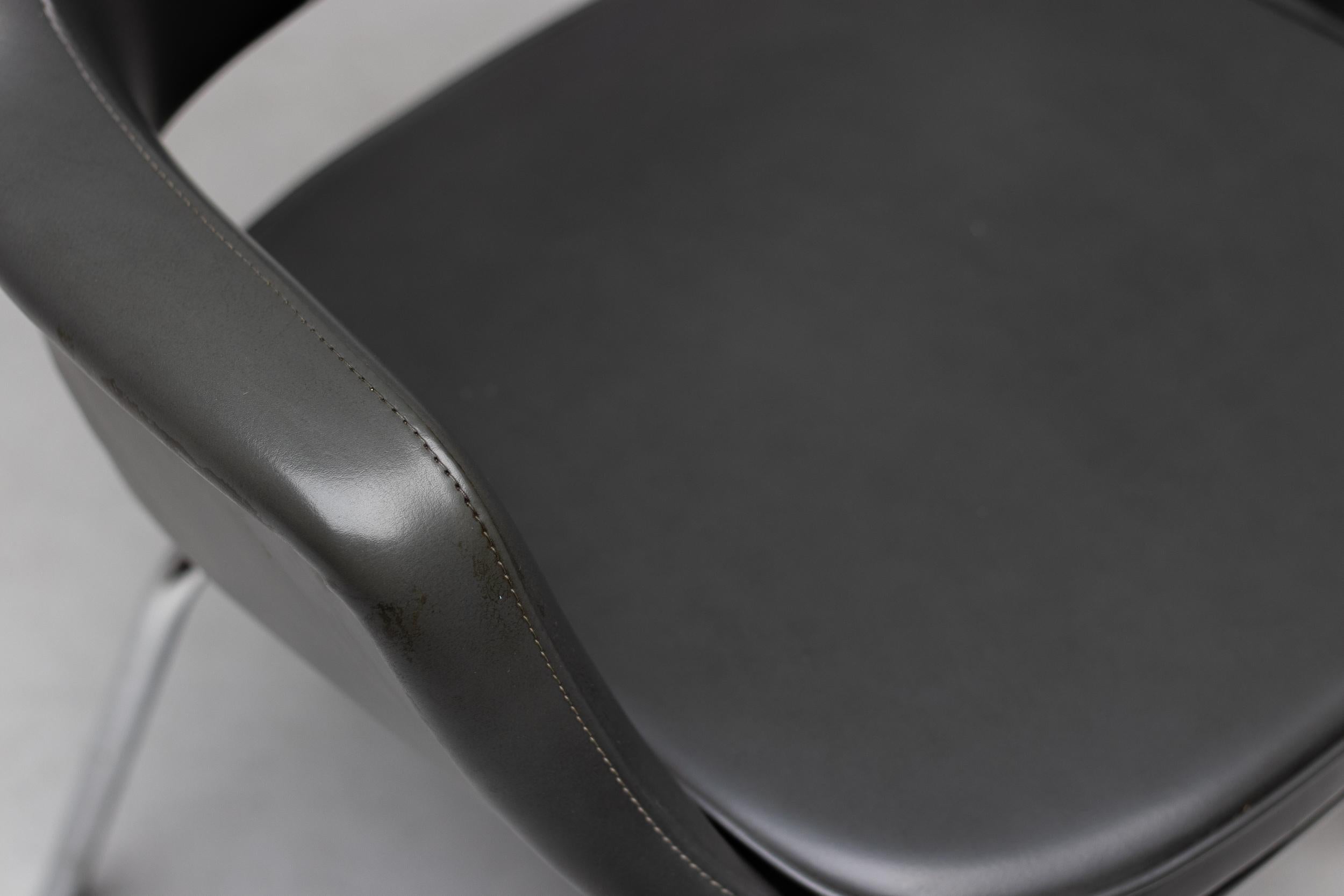 Set of Eight Olli Mannermaa Kilta Chairs in Elephant Hide Grey For Sale ...