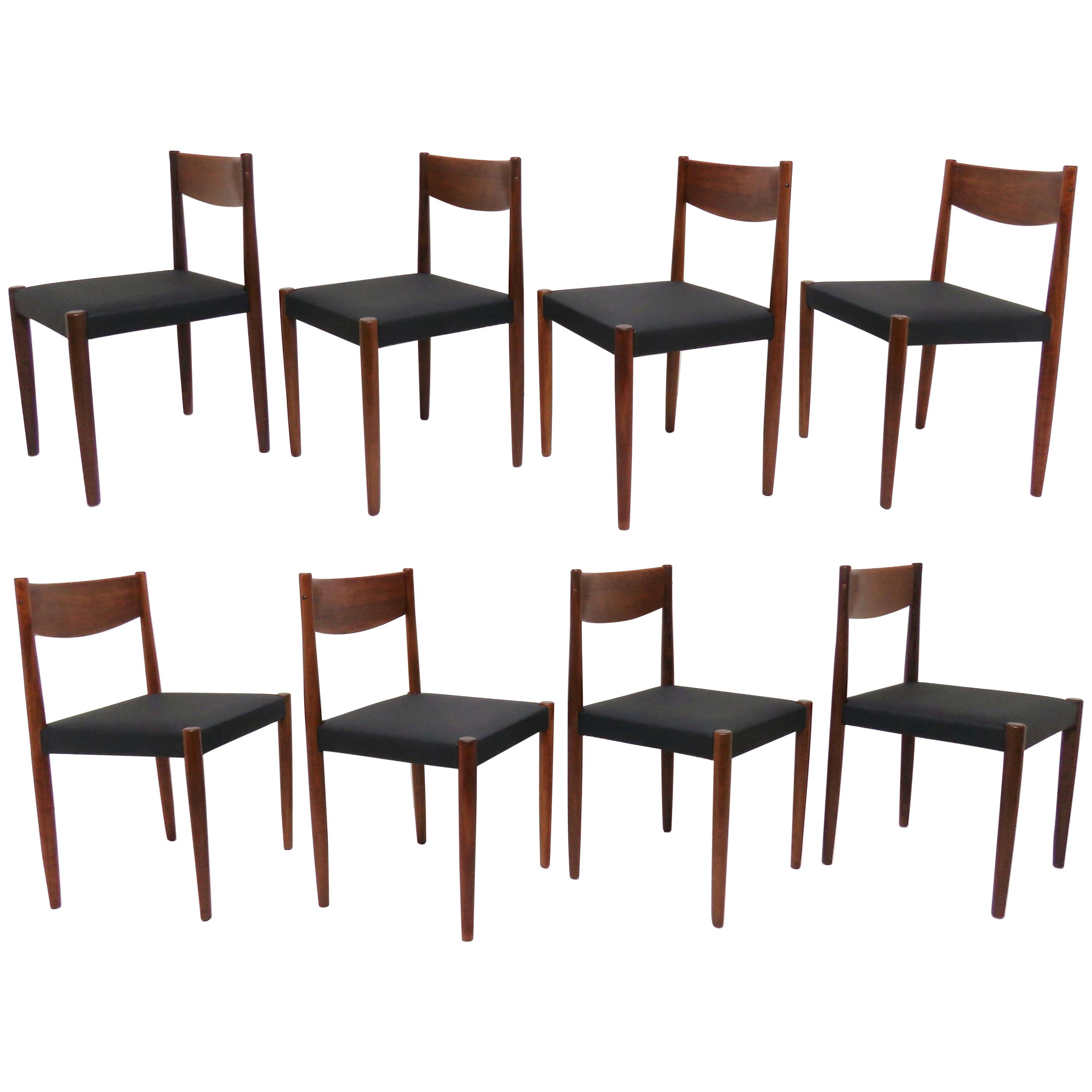 Set of Eight Poul Volther for Frem Rojle Danish Teak Dining Chairs ...