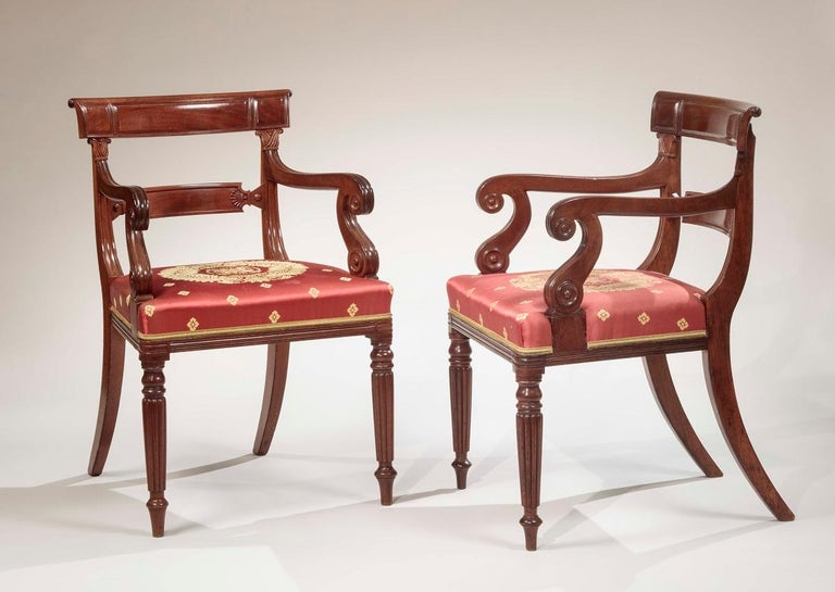 Set of Eight Regency Dining Chairs For Sale at 1stDibs