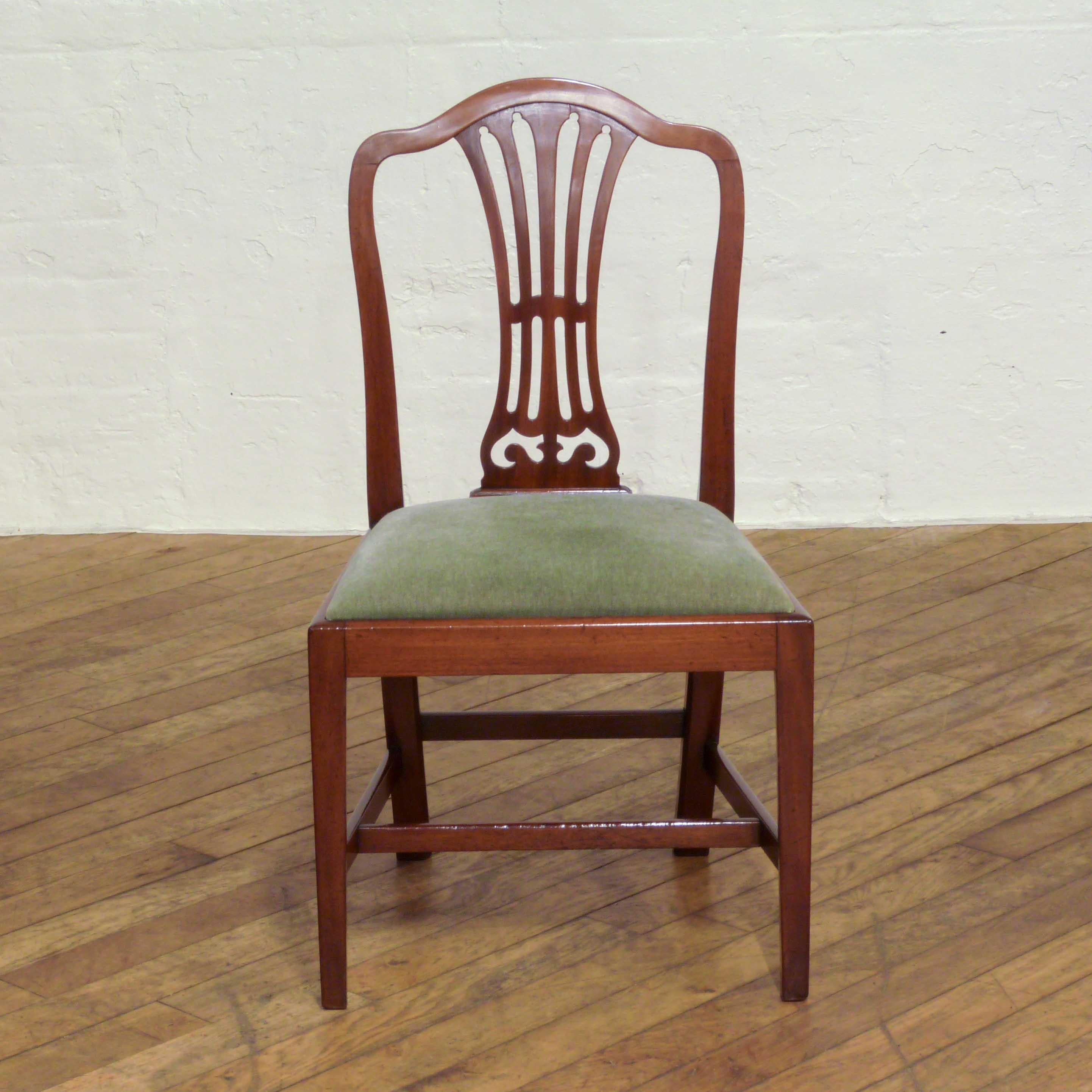 Set of Eight Sheraton Style Mahogany Chairs at 1stDibs