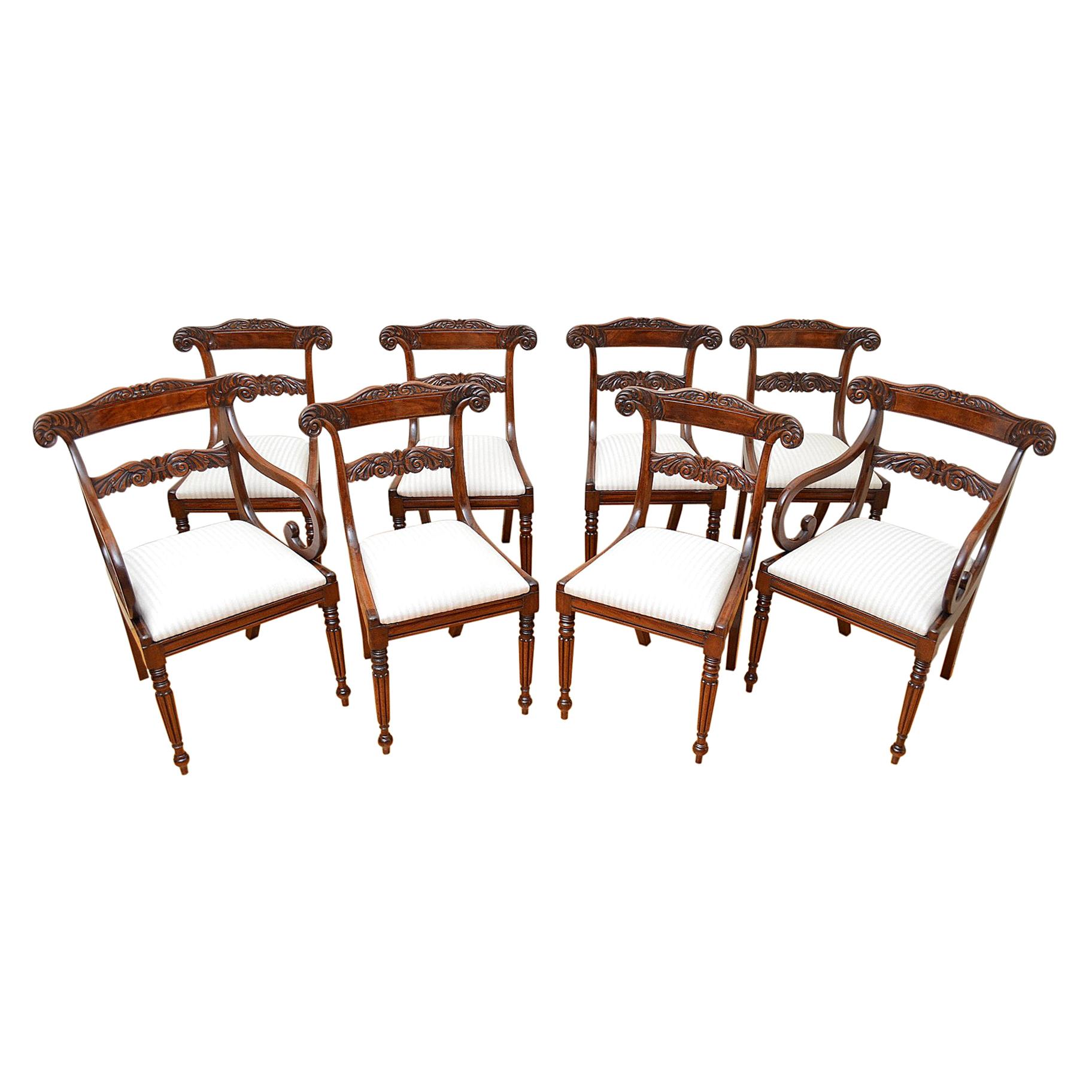 Set of Eight French Provincial Louis XV Dining Chairs, circa 1830 at ...