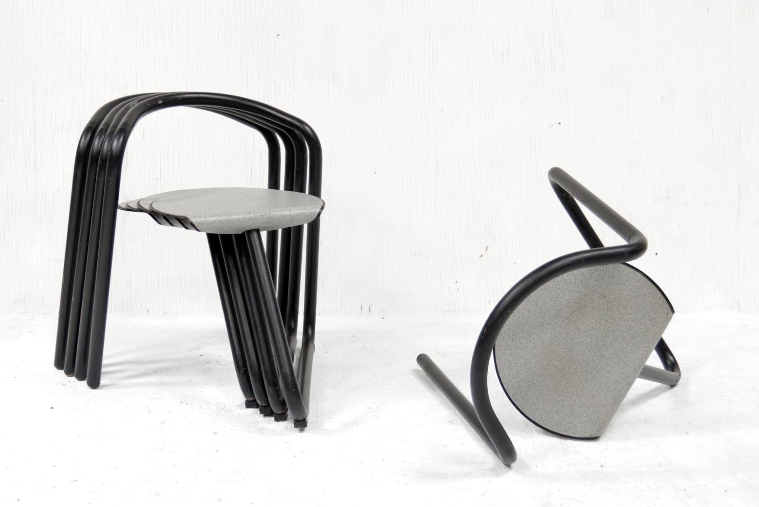 Set of Eighteen Erik Magnussen 'Magnus' Chairs for Paustian Stackable ...