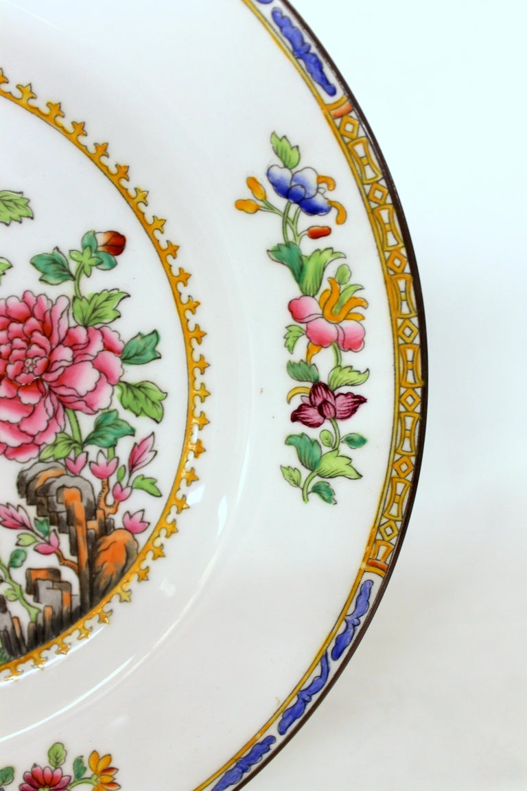 Set of Eleven Old English Spode ‘Copelands’ "Peacock and Peony ...