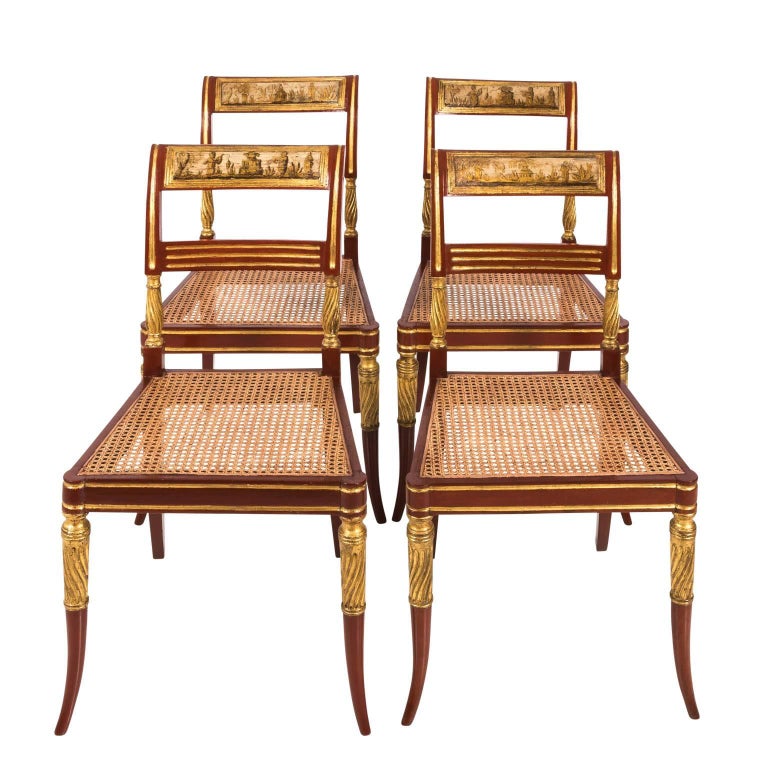 Set of English Regency Side Chairs at 1stDibs