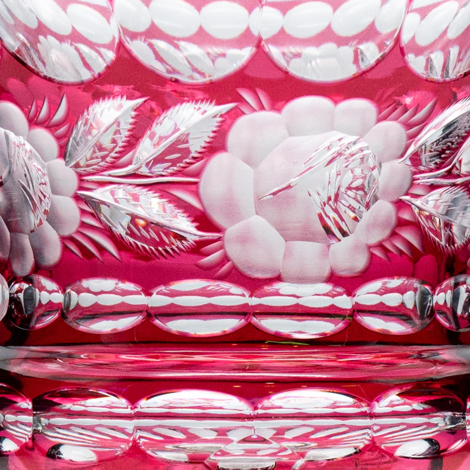 Set of Exquise XL Vases, Deep Rose Red Crystal, Czech Republic and ...